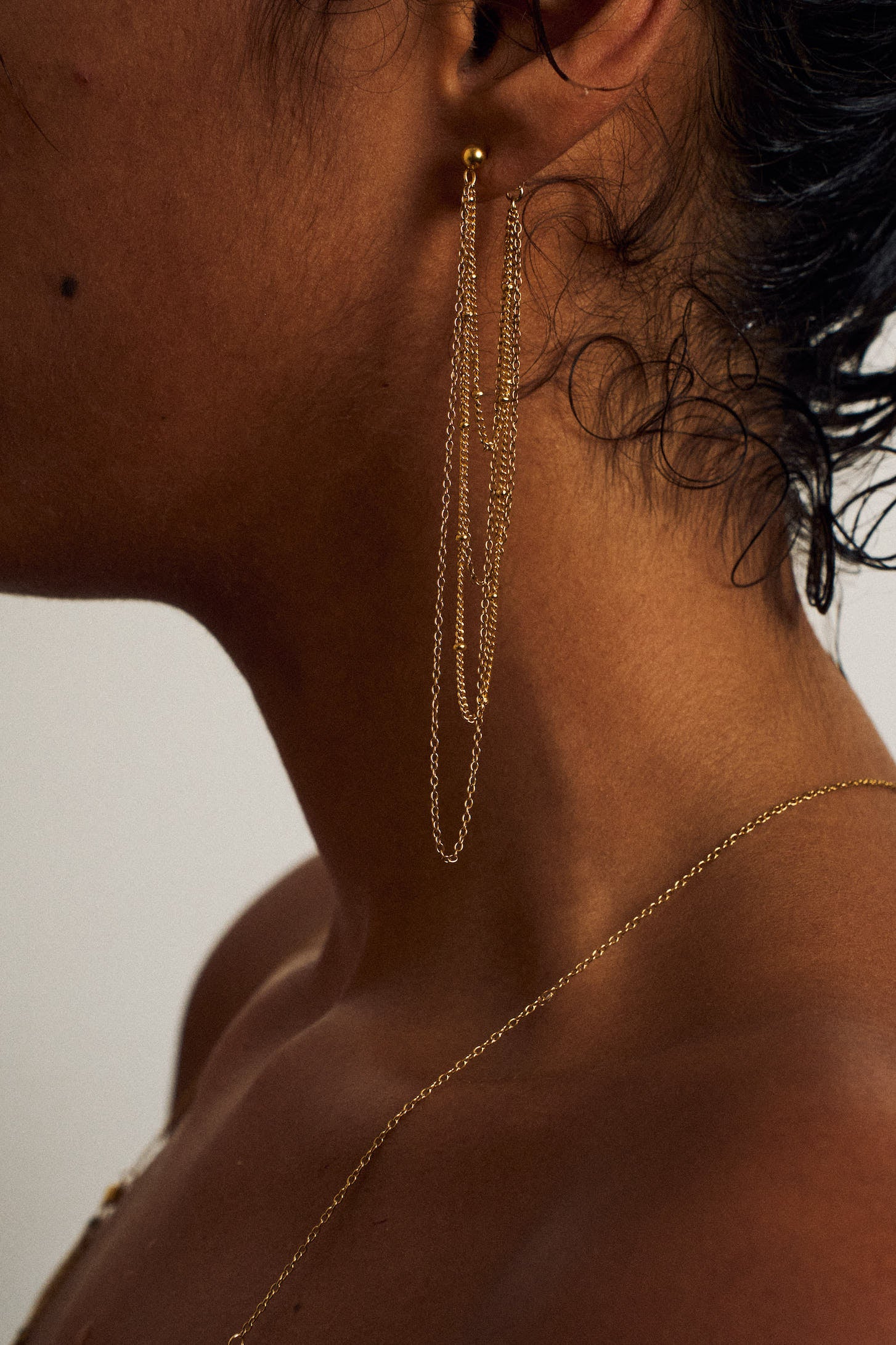 MATH BOUCLE D'OREILLE DORÉ – MATHO